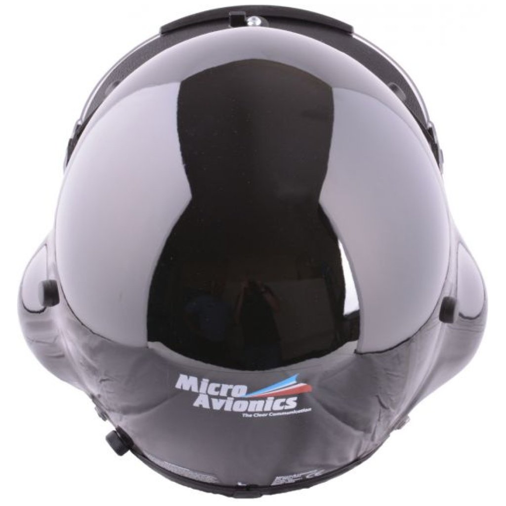 MG001B-BL Microavionics GA Integral Helmet/ Headset With GA Plugs GLOSS BLACK – Microlightstore